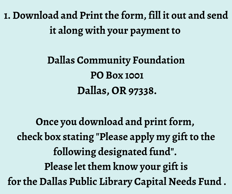 Donate | Dallas OR